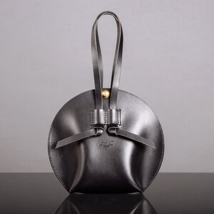 Unique Round Clutch Bag, Evening Handbag, Round Leather Bag, Evening ...