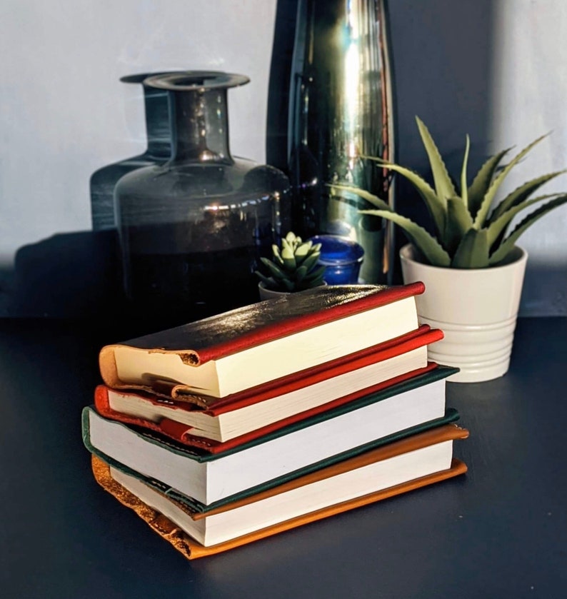 Small Leather Book Cover - Etsy UK