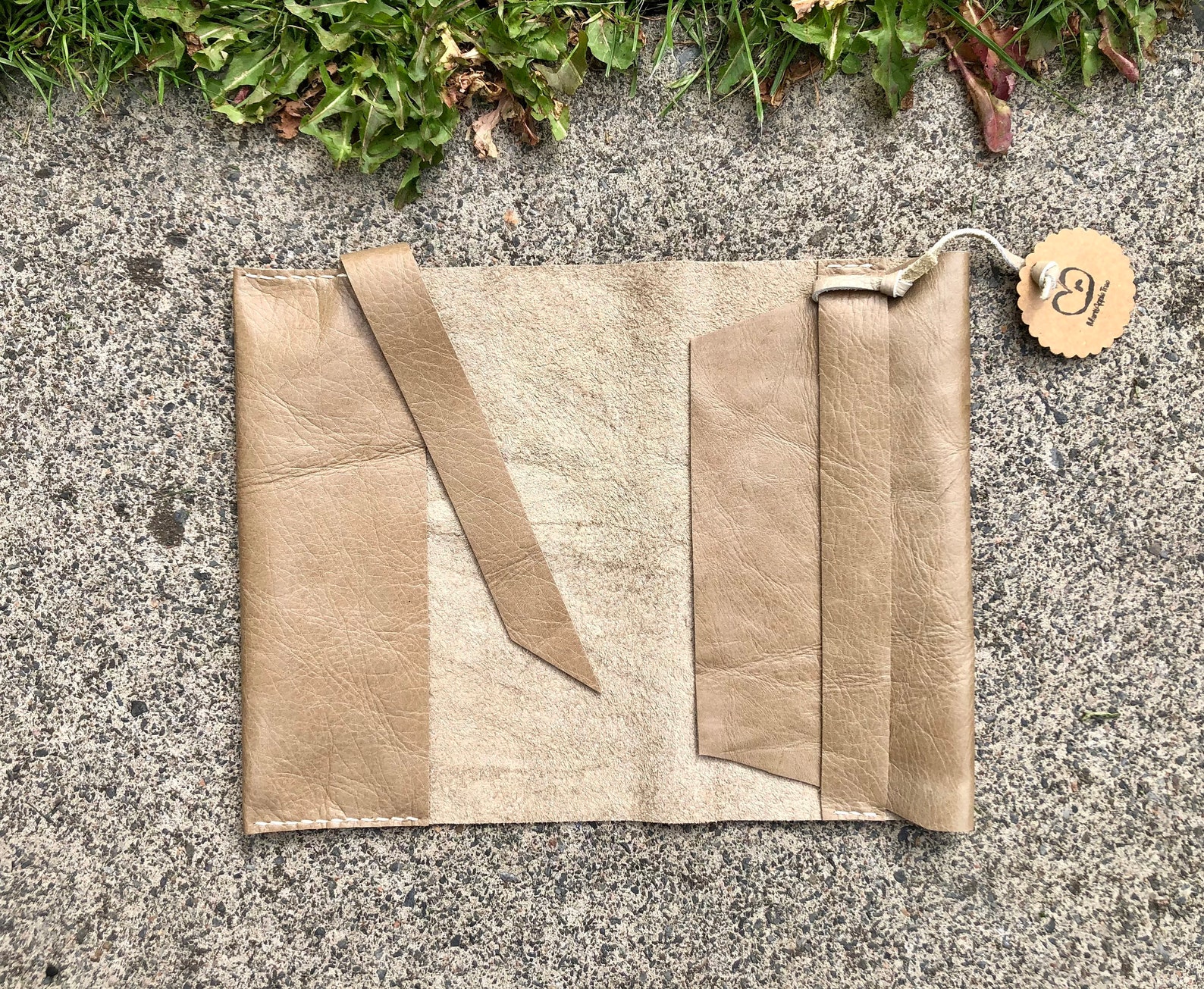 Small Leather Book Cover - Etsy UK