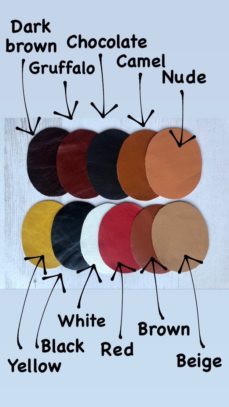 Leather Patches Oval Design - Etsy