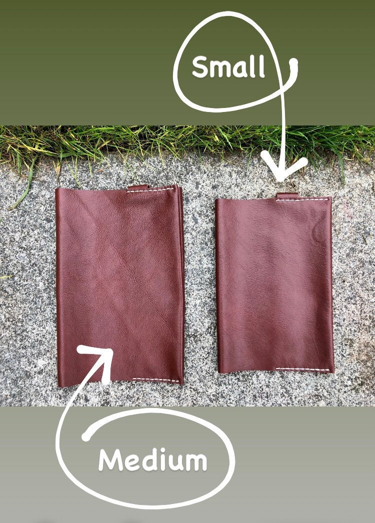 Small Leather Book Cover - Etsy UK