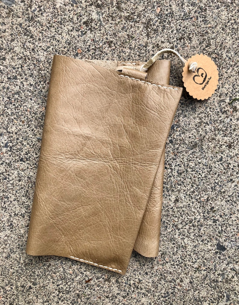 Small Leather Book Cover - Etsy UK