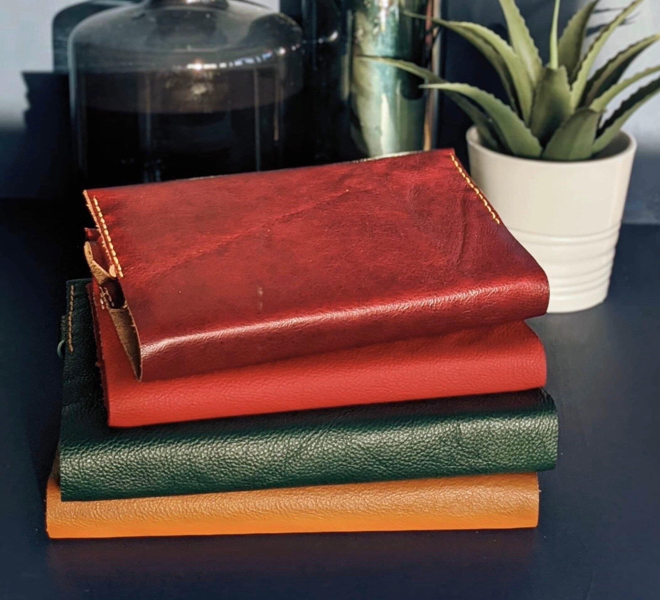Small Leather Book Cover - Etsy UK