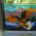 Bald Eagle Stained Glass Panel American Eagle in Flight Bird Suncatcher ...