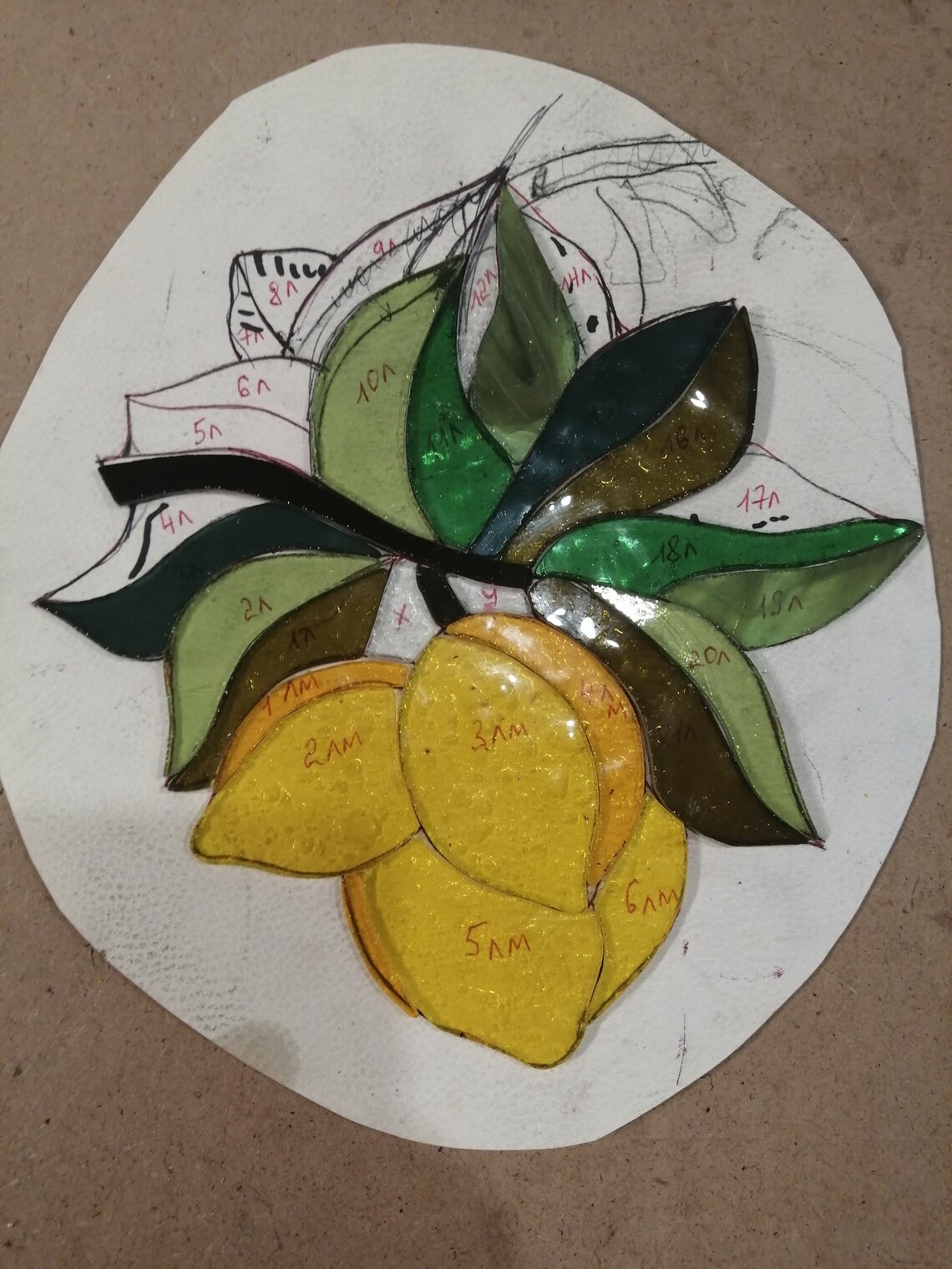 Lemon Fruit Stained Glass Kitchen Home Decor Window Hanging - Etsy