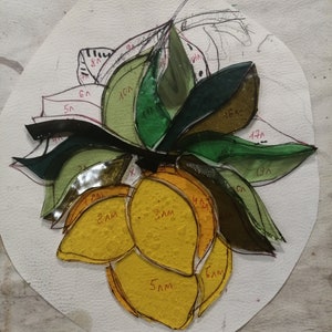 Lemon Fruit Stained Glass Kitchen Home Decor Window Hanging Suncatcher ...