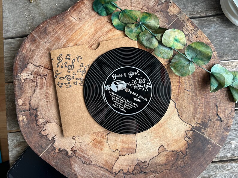 Record Invitation | Vinly Record Wedding Invitation - Etsy Canada