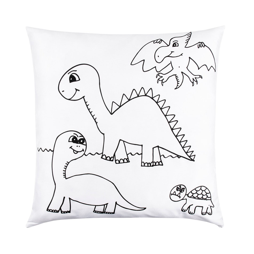 Color Your Own Pillow. Coloring Pillow Plus Markers - Etsy