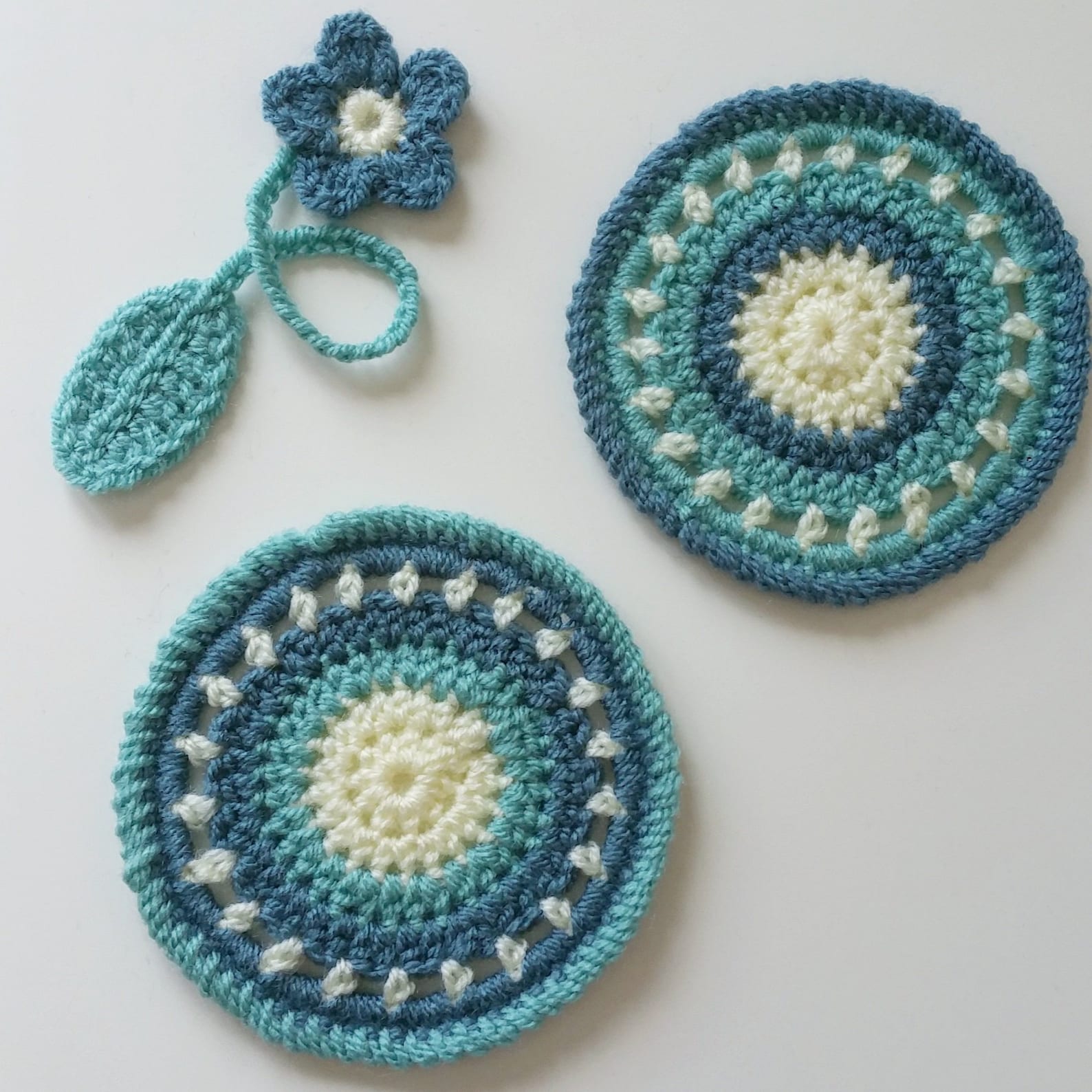 Crochet Circular Coaster and Flower Bookmark PDF Crochet | Etsy