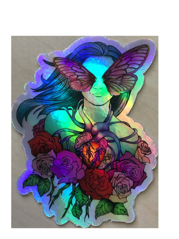 Holographic Sticker Pop-surrealism Fantasy Art Die Cut - Etsy
