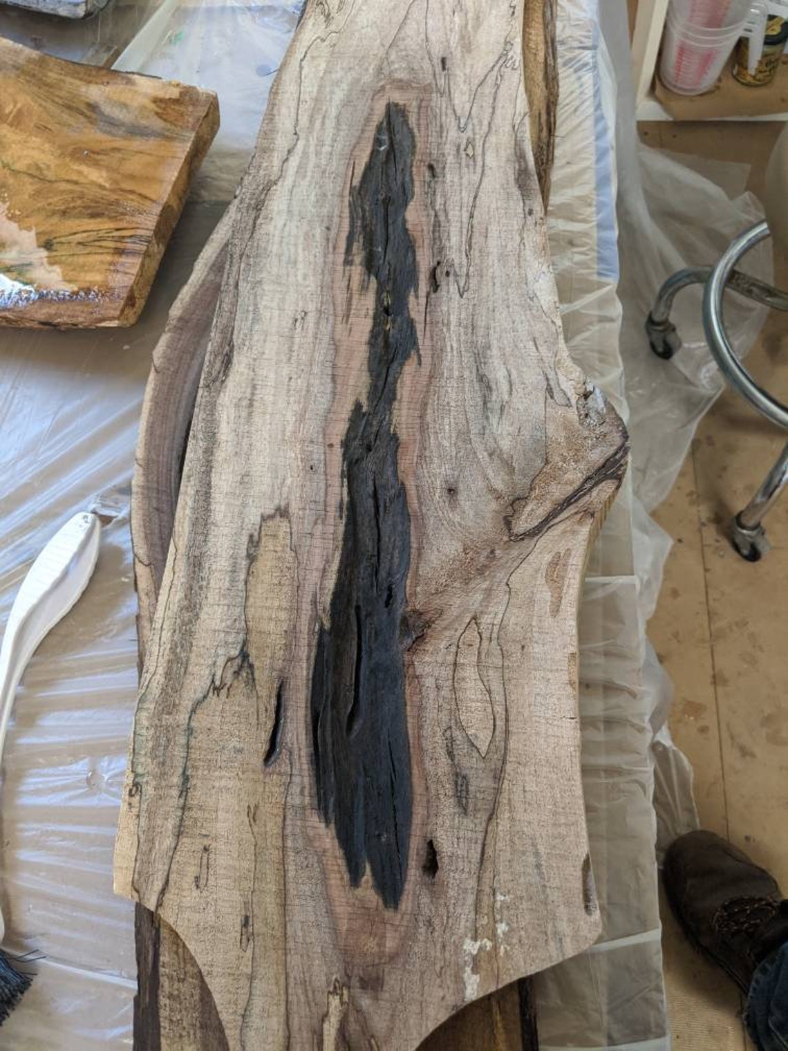 1 or 3/4 in Spalted Texas Pecan Live Edge Slabs Rough Cut Dried - Etsy
