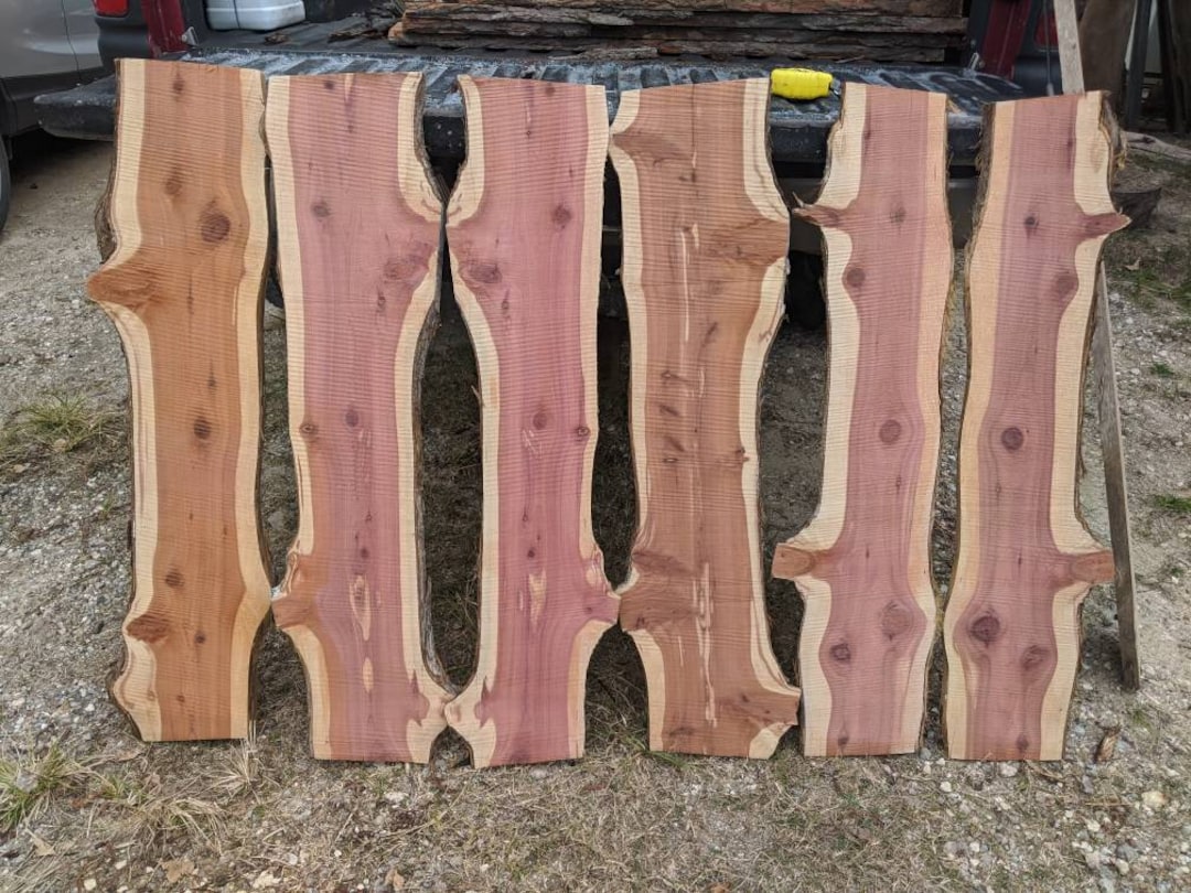 Live Edge Aromatic Red Cedar Slabs and Boards Raw Living Edges - Etsy