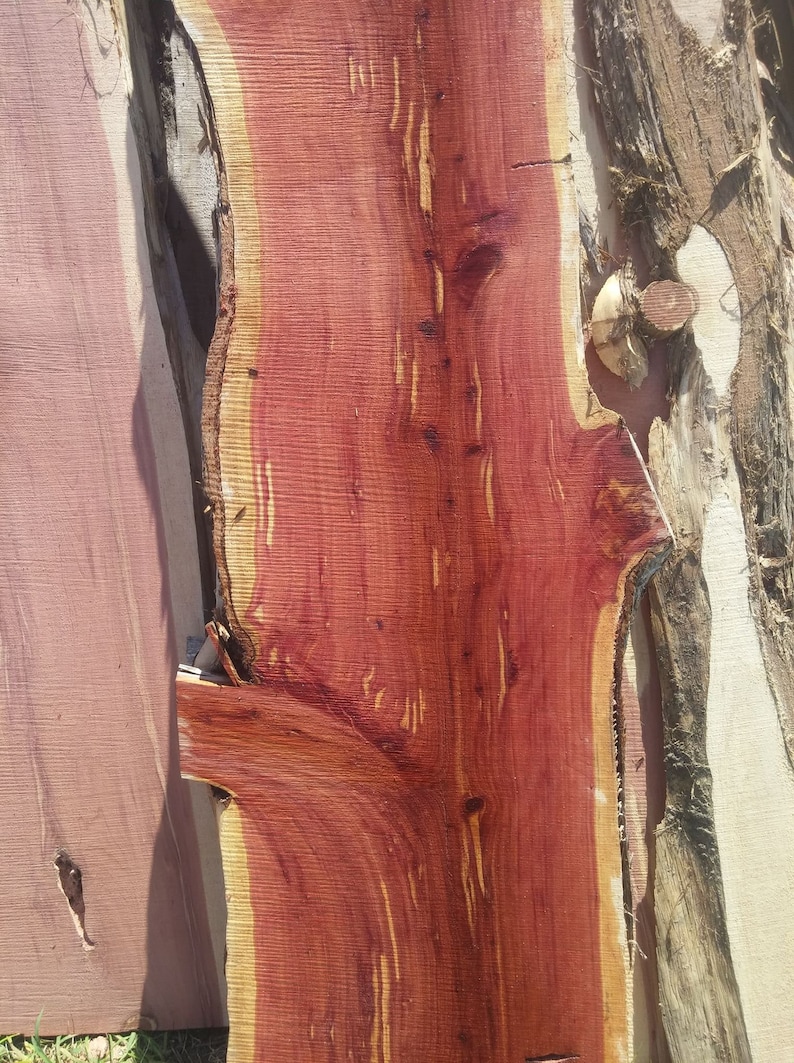 Live Edge Aromatic Red Cedar Slabs and Boards Raw Living Edges - Etsy