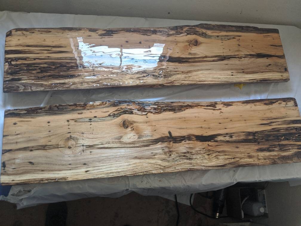 45 in Dried Spalted Live Edge Hackberry Slabs - Etsy