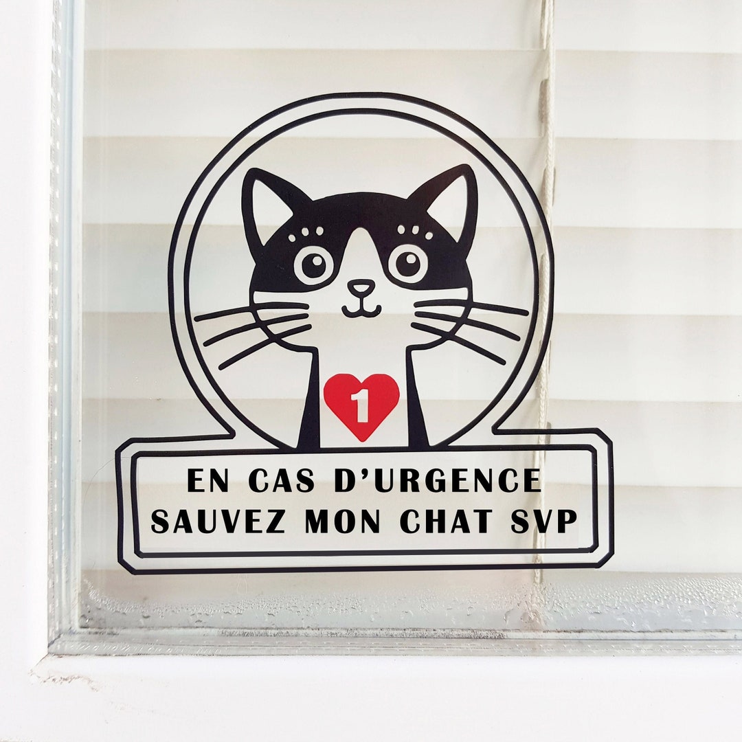 Cat Vinyl Sticker Door Window Sticker Waterproof Decal - Etsy