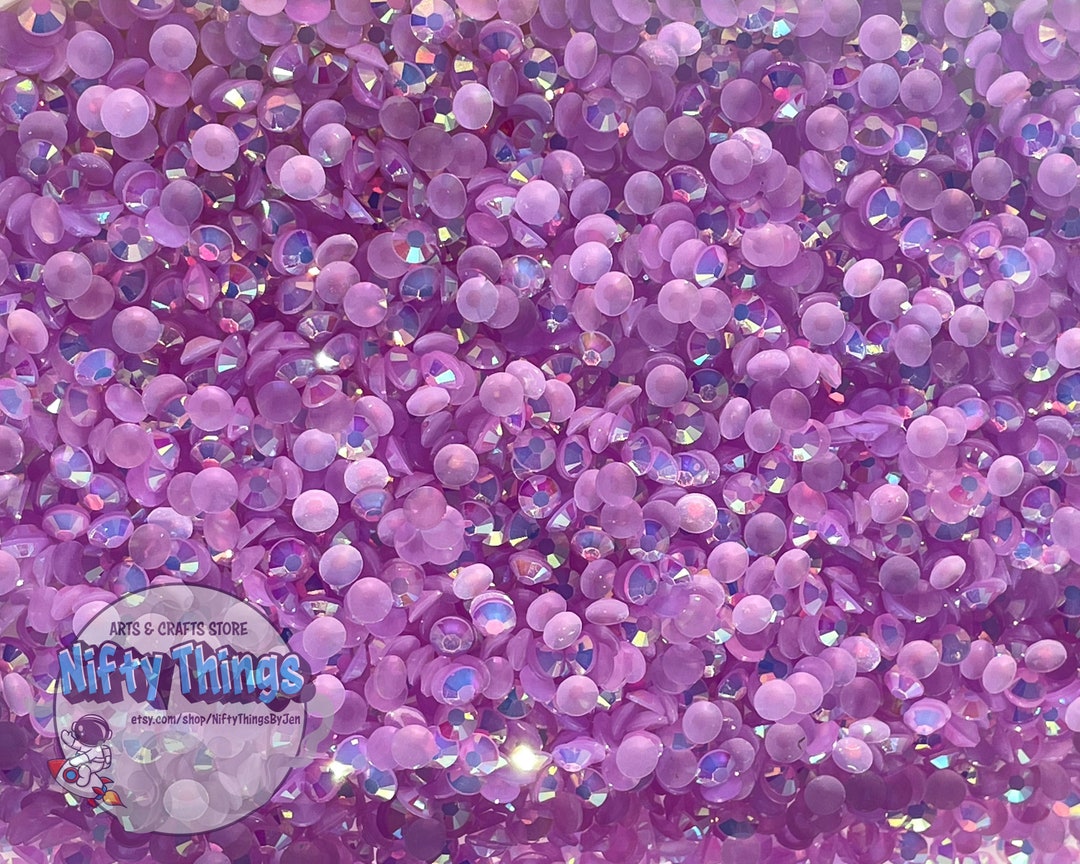 1 Oz Light Purple Rhinestone, Resin Jelly AB, Slime, Craft Supplies ...