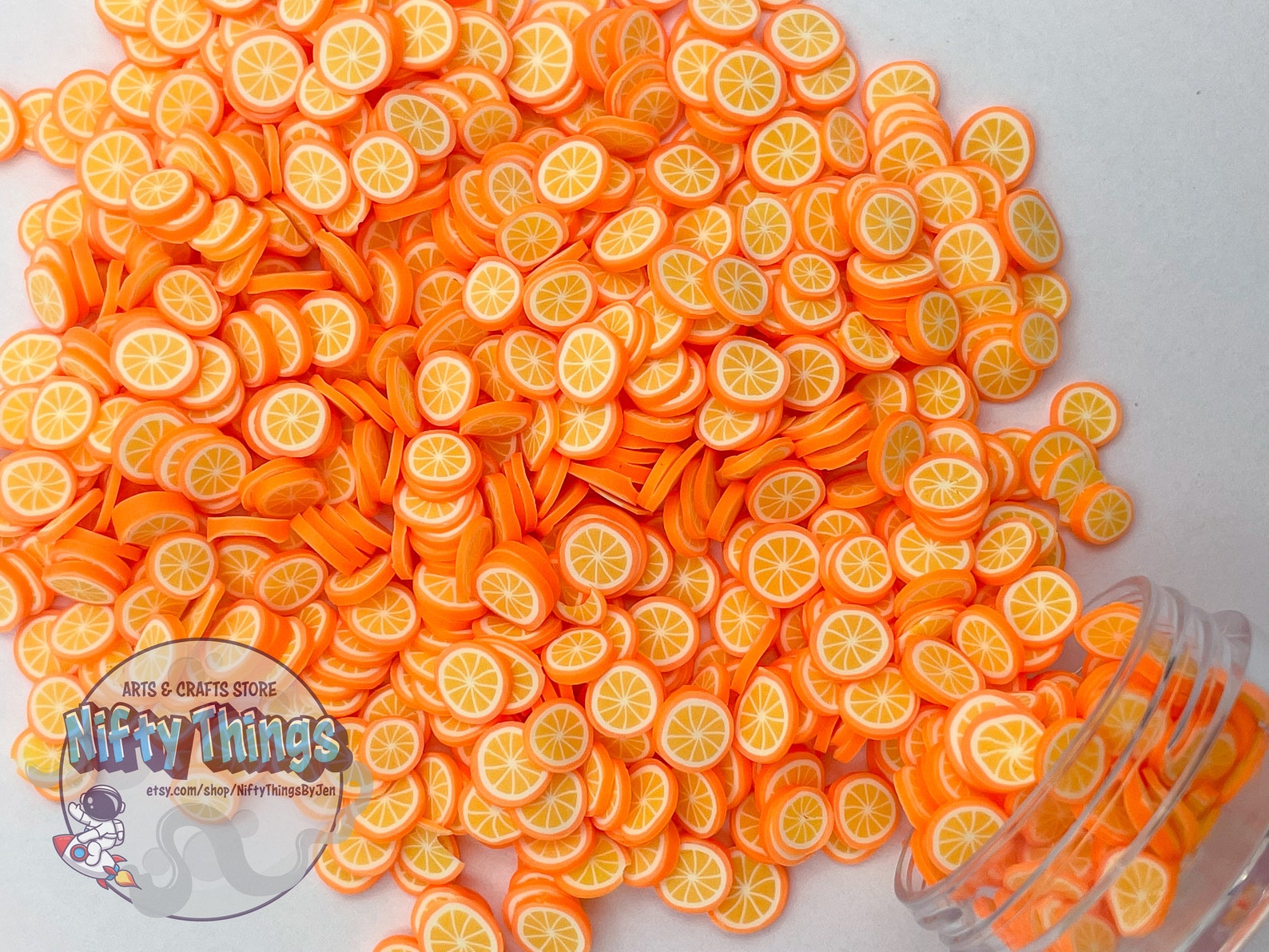 Orange Polymer Clay Slices Fimo Slime Supply Craft - Etsy