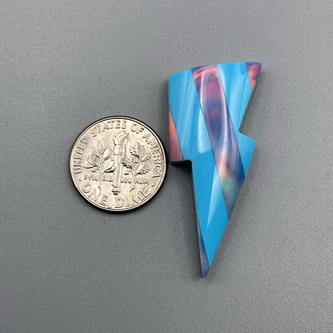 Aurora Opal Lightning Bolt Cabochon - Etsy
