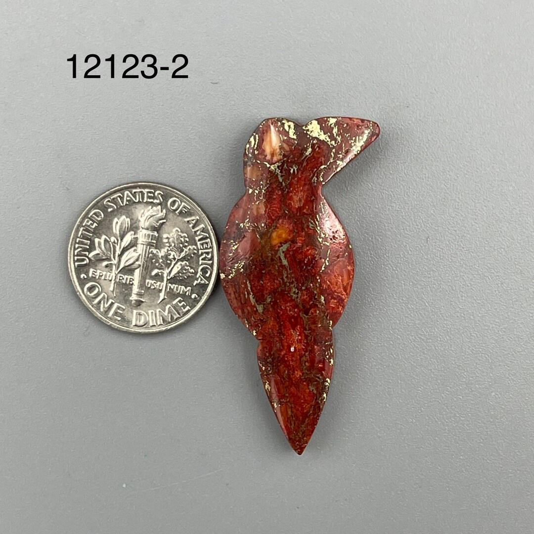 Red Coral Raven Cabochon - Etsy