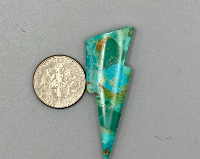 Kingman Turquoise Lightning Bolt Cabochon - Etsy