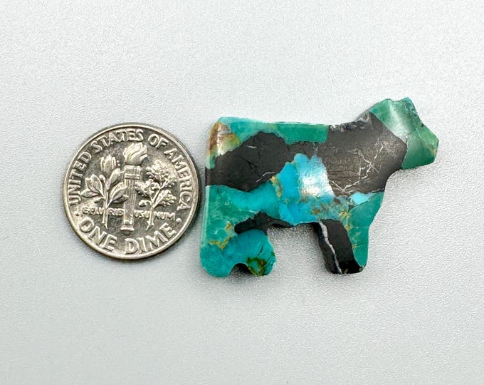 Kingman Turquoise Cabochon Cow - Etsy