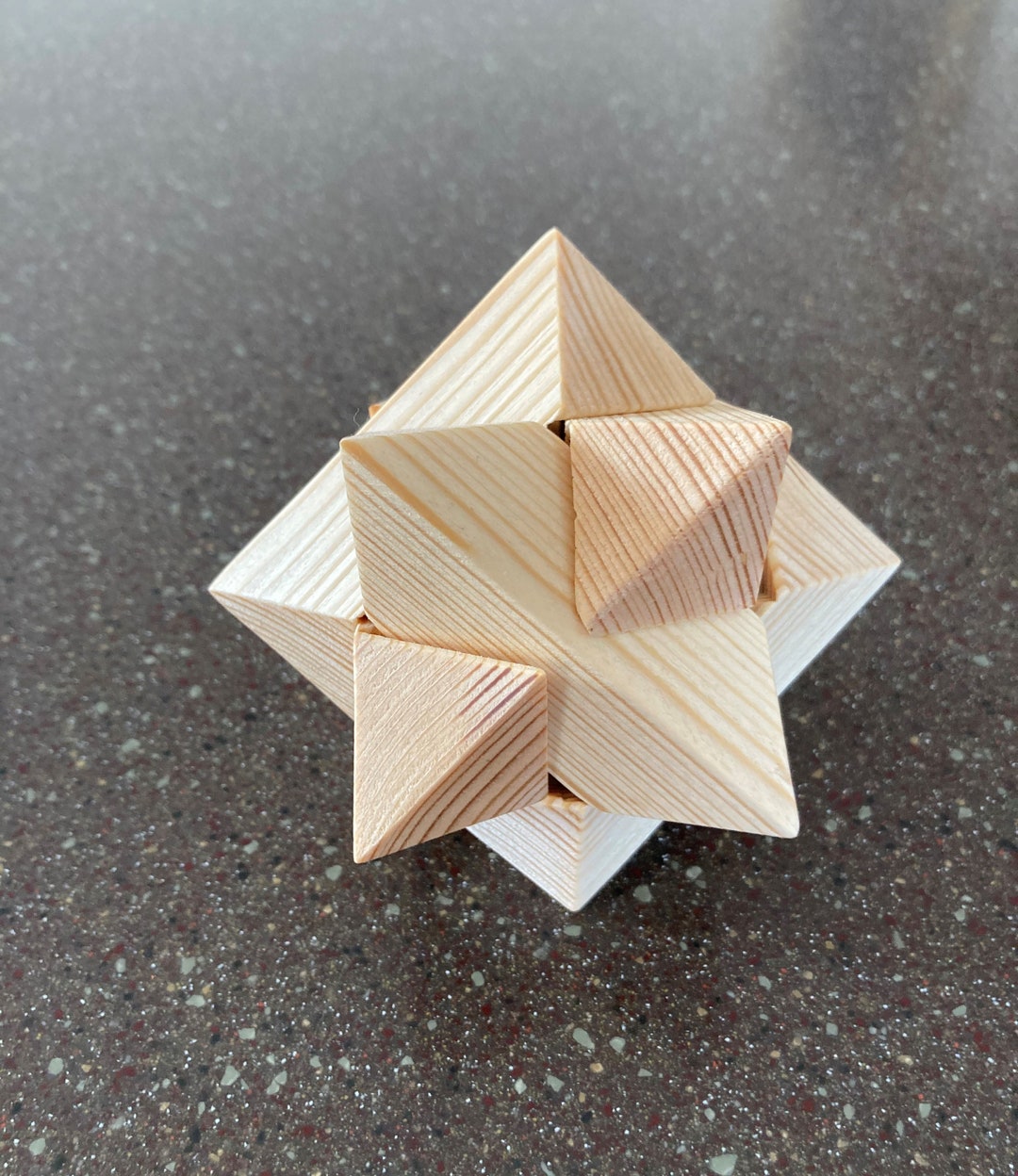 3D Wooden Star Puzzle-1. Handmade Wood Puzzle as a Home Decor and a Toy ...