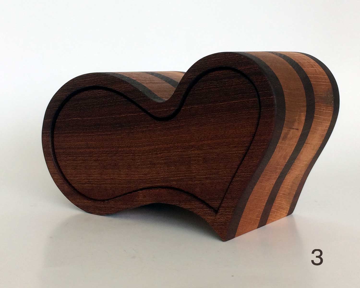 Wooden Jewelry Box Heart made of Solid Wood for | Etsy