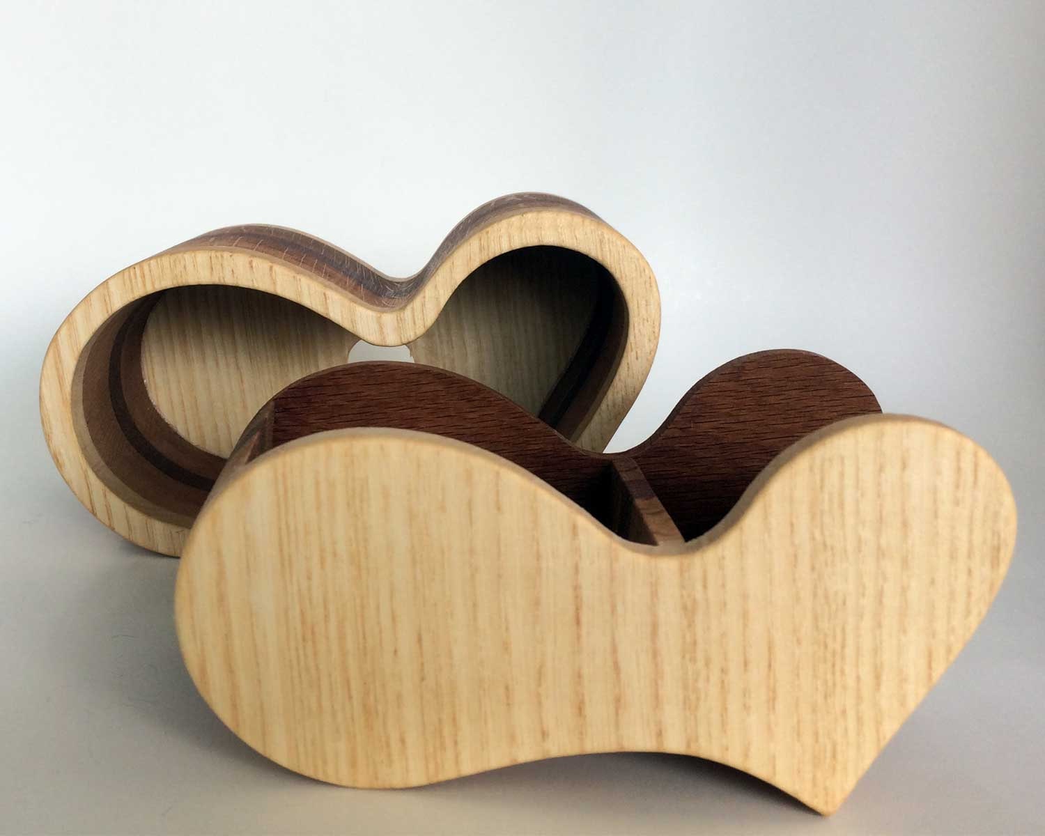 Wooden Jewelry Box Heart made of Solid Wood for | Etsy