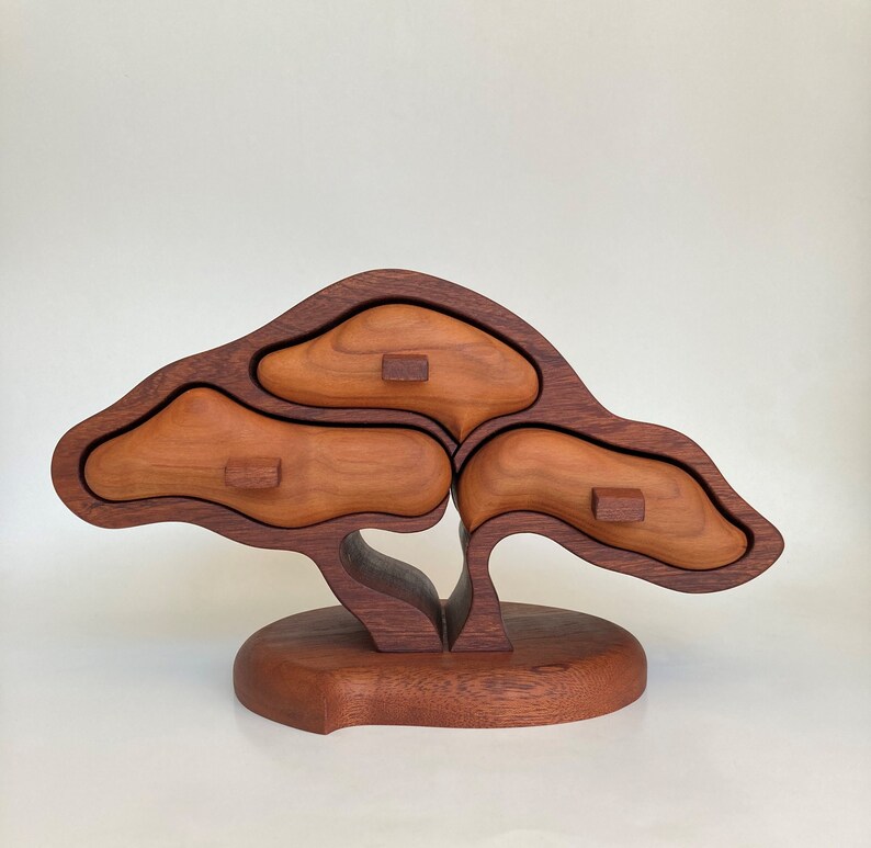 Wooden Jewelry Box bonsai Tree Made of Solid - Etsy
