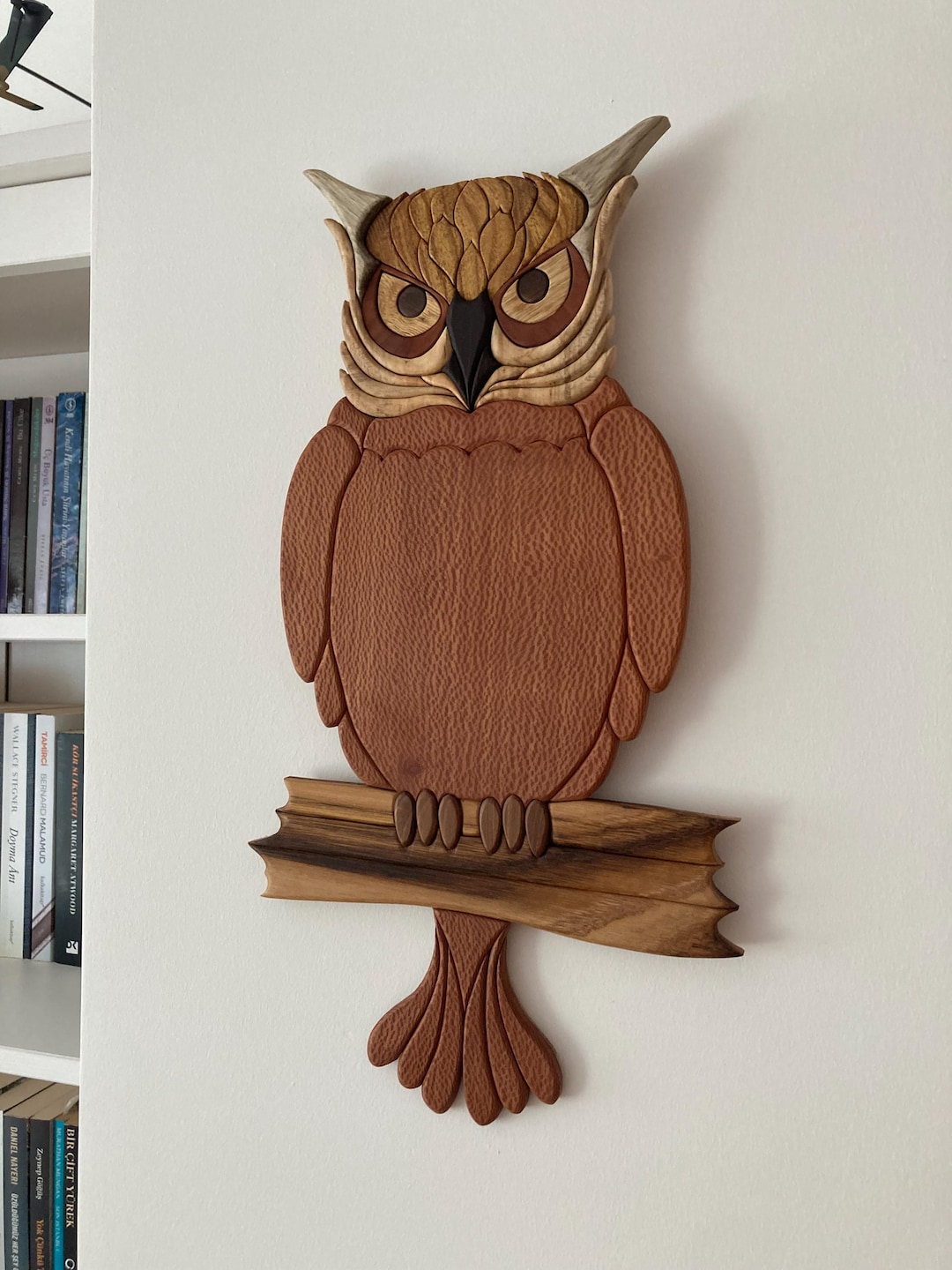 Wood Intarsia-owl,3d Wall Art, Intarsia Wood Art, Home Decor, Wall ...