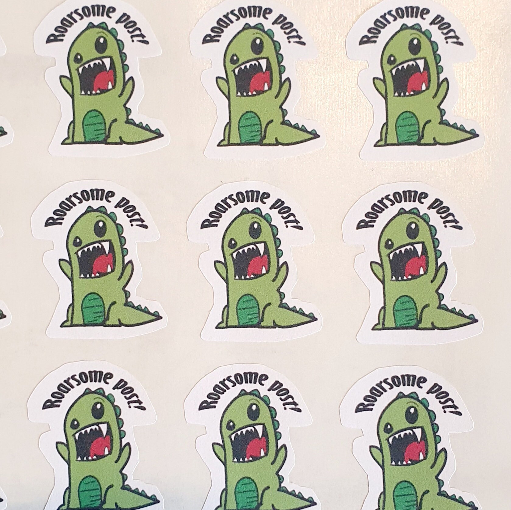42 Roar Some Post Dinosaur Stickers Packaging Envelope - Etsy UK