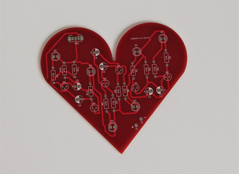 Flashing LED Heart Kit for Anyone Interested in Electronics, Science ...