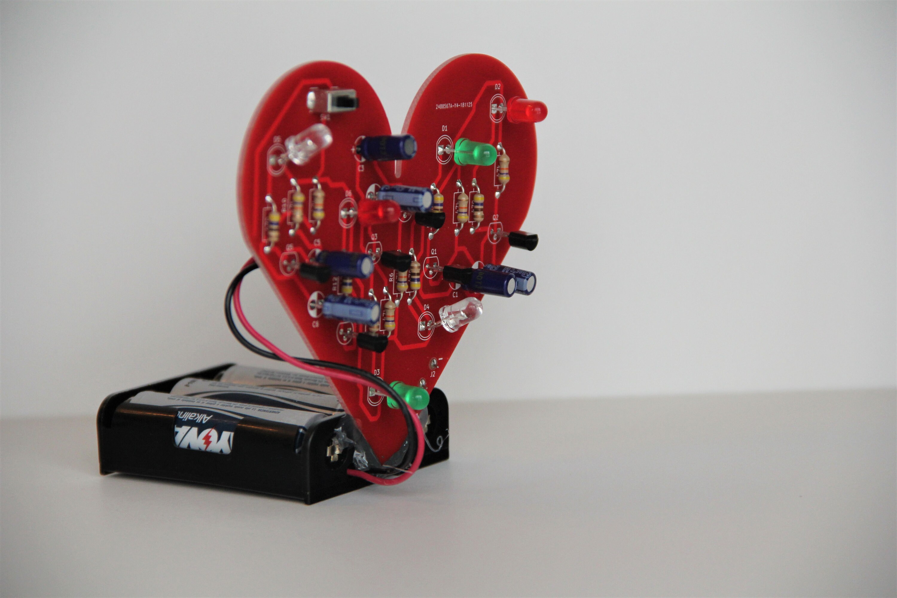 Flashing LED Heart Kit for Anyone Interested in Electronics, Science ...