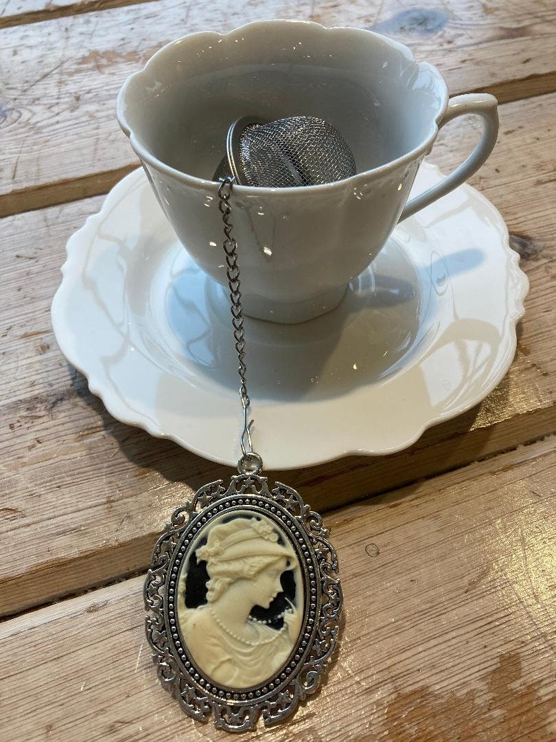 Victorian Style Tea Infuser Mesh Stainless Ball Cameo | Etsy