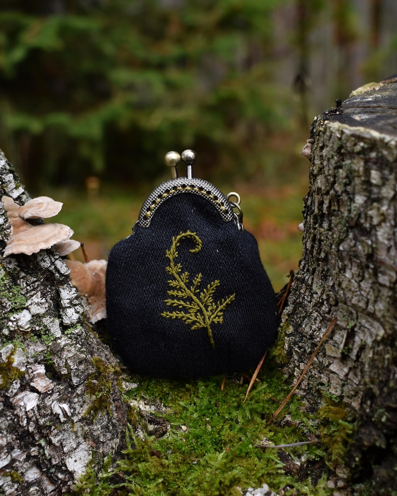 Fern Coin Purse, Small Wallet Keychain for Bag, Forest Motif - Etsy