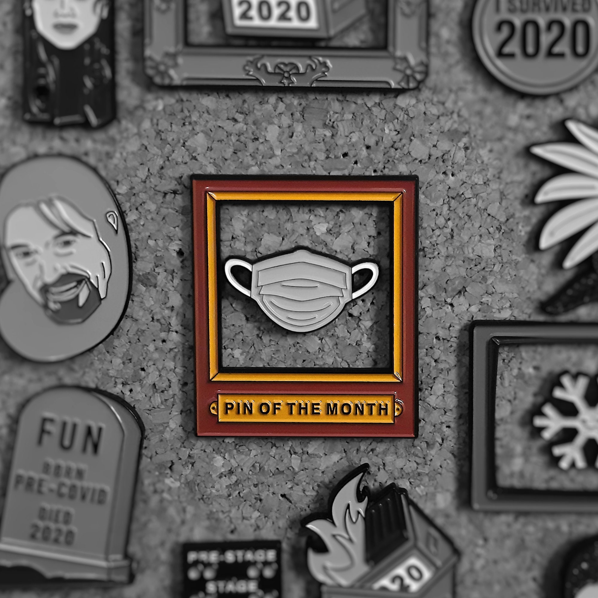 Pin employee of the Month Enamel Pin Frame Your Pins in - Etsy UK