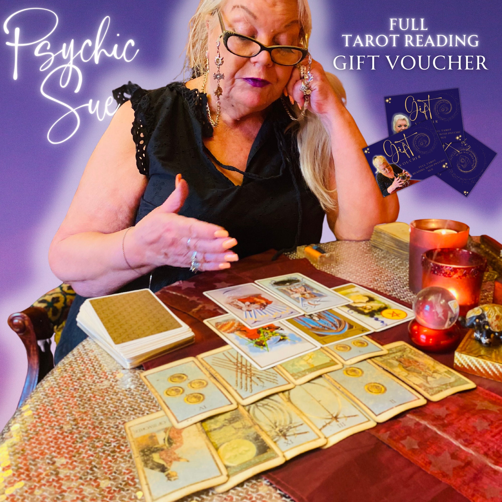 Gift for Her FULL Tarot Card Reading Voucher Video Tarot Reading & 1 ...