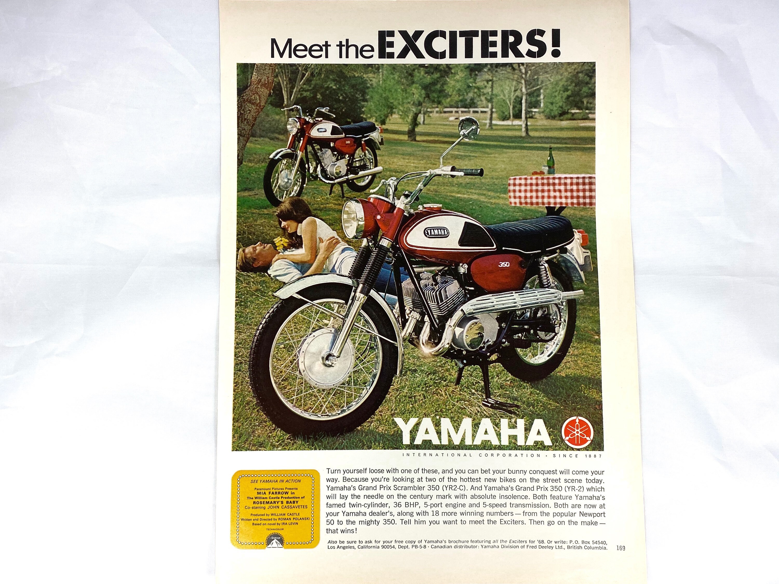 Vintage 1960s Yamaha Magazine Motorcycle Advertisement - Etsy.de