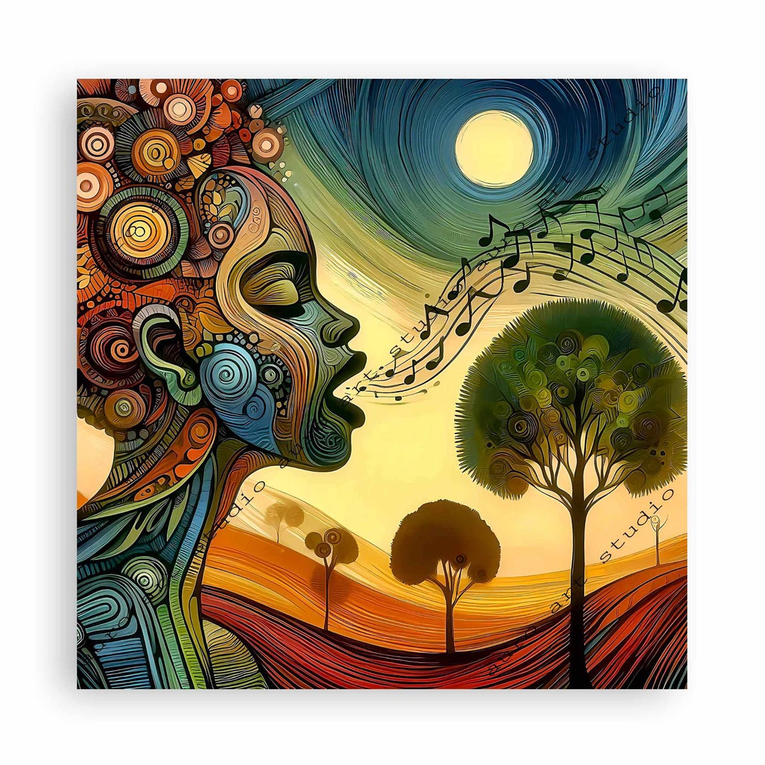 AI Art notes of Nature Digital Image Limited Edition Square - Etsy