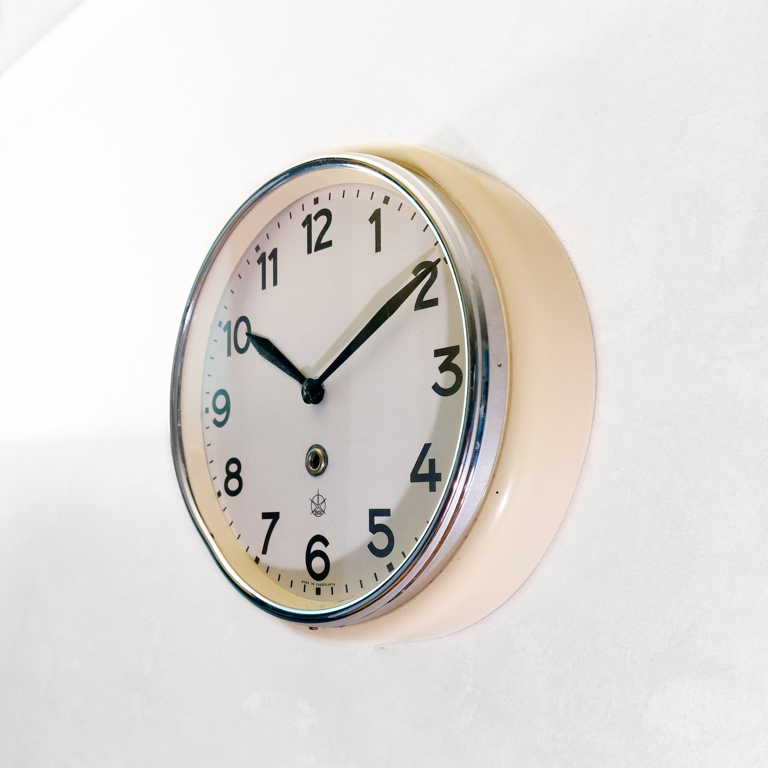 Iskra Clock Made in Yugoslavia 1960s School Industrial Beige - Etsy
