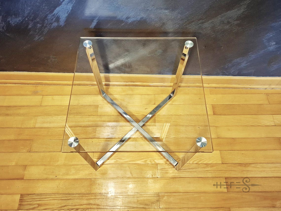 Gebra Hyatt Regency Coffee Table: 1980s Chromed Steel Side Table - Etsy