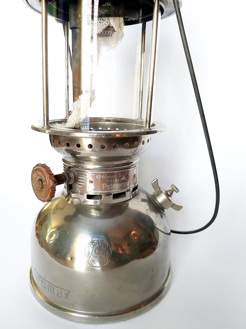 Petromax 826/350 Cp SUPER / Chrome Plated Brass Lantern / Vintage Old ...