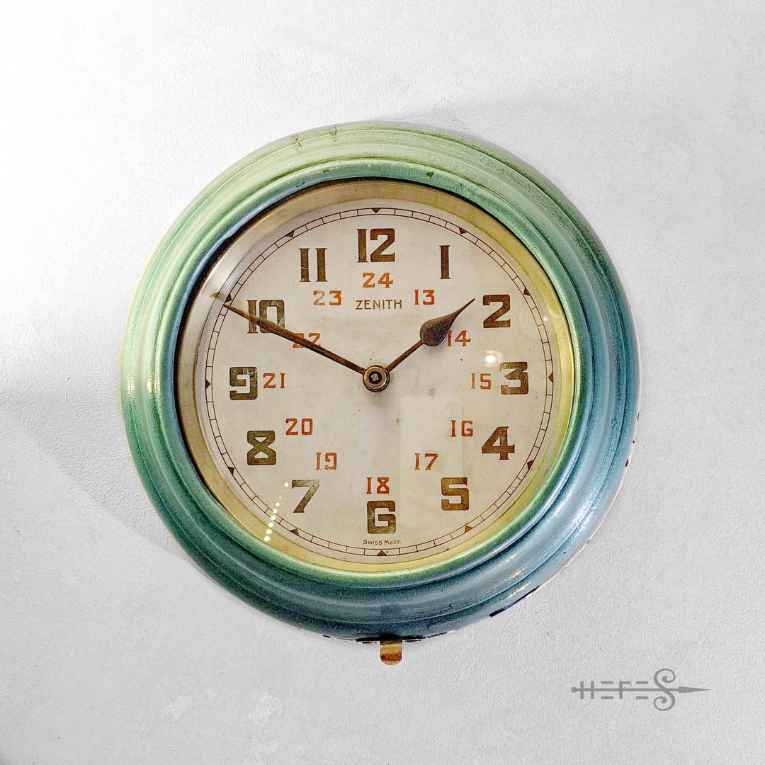 Zenith Swiss Made 1930s Vintage Special Rare Clock Collectors Item ...