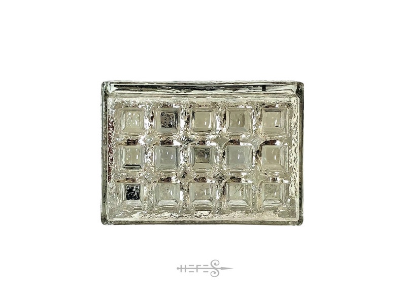Limburg Glass Germany 1970s Vintage Rectangular Wall Lamp Embossed ...