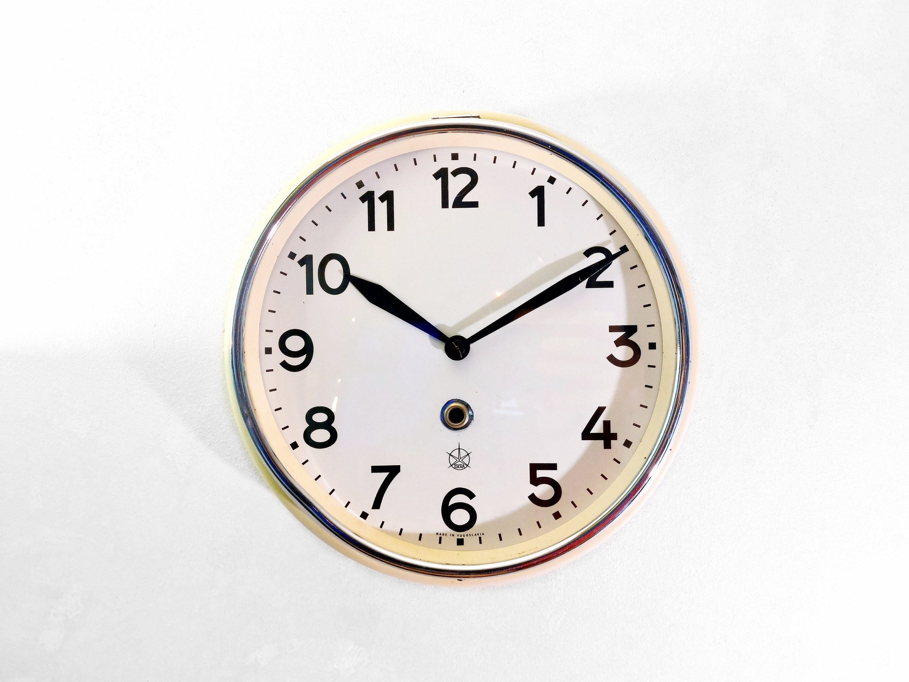 Iskra Clock Made in Yugoslavia 1960s School Industrial Beige - Etsy