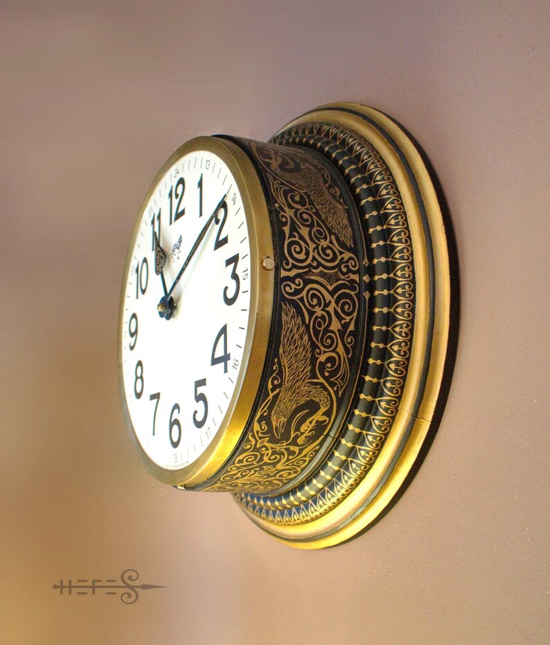 Vintage Art Deco Wall Clock: Hand-painted German Clock, Restored - Etsy