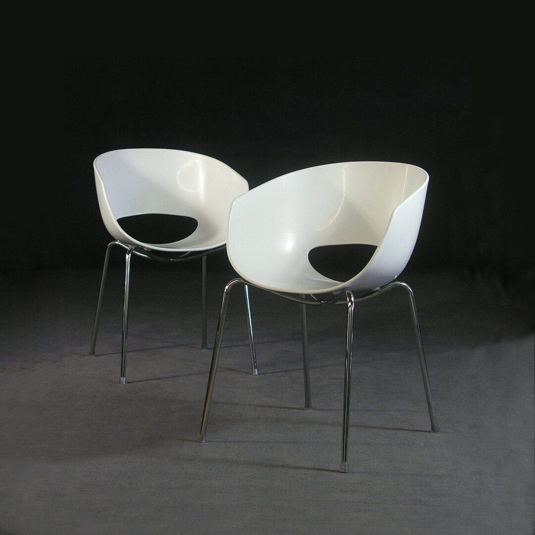 Large Orbit Chairs Sintesi Made in Italy Original 1960s Designed White ...