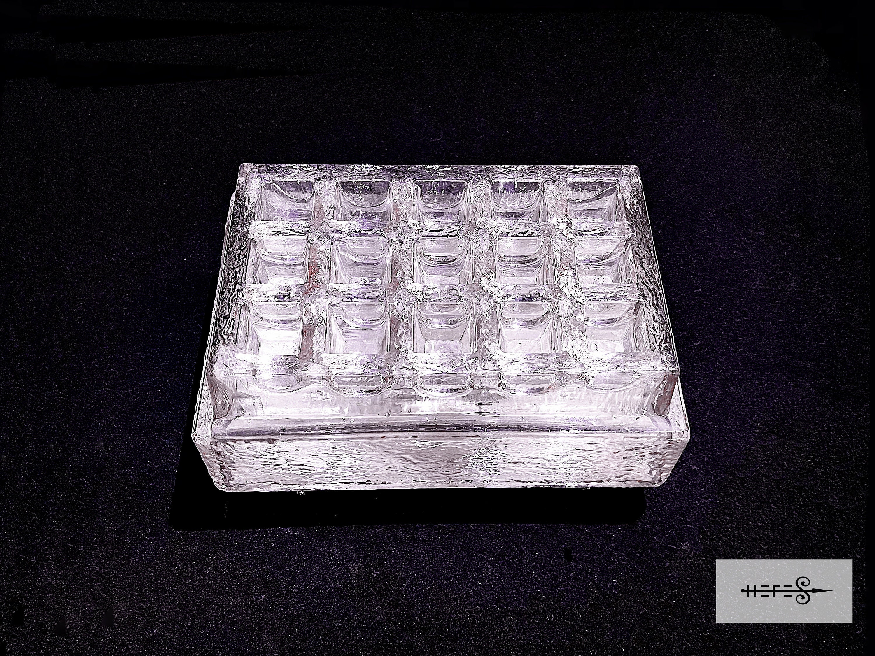 Limburg Glass Germany 1970s Vintage Rectangular Wall Lamp Embossed ...