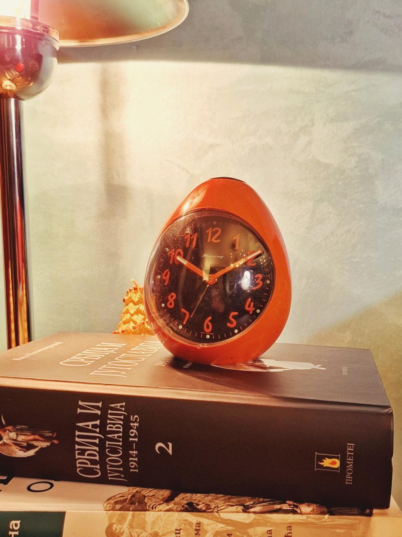 Blessing Space Age Egg Shaped Alarm Clock 1970’s Orange Design Mid ...