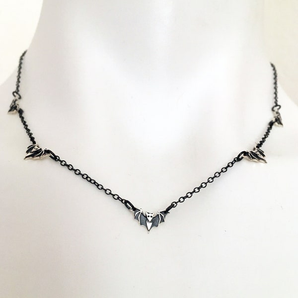 Bat Necklace - Etsy